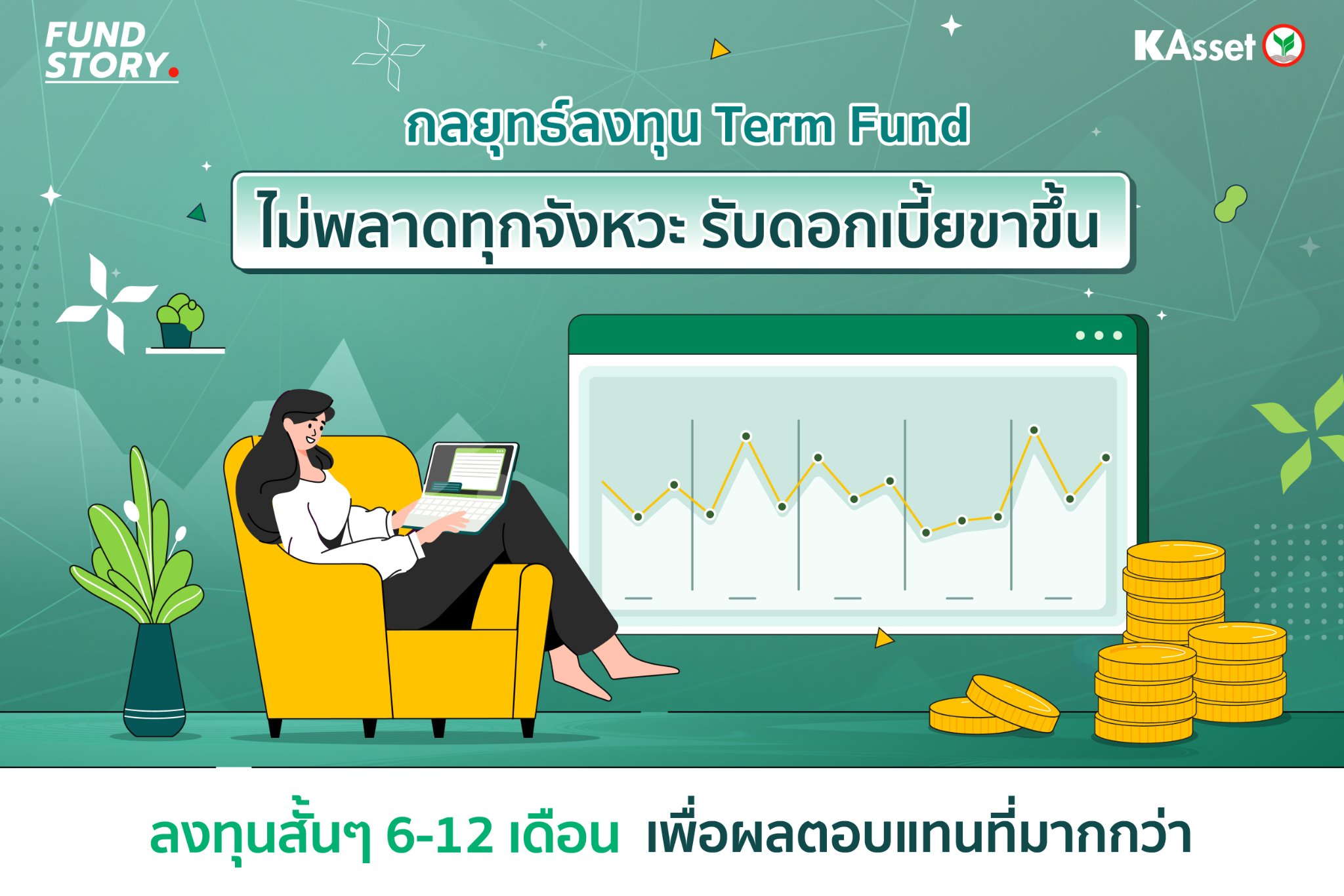 กองทุน Term Fund ไม่พลาดทุกจังหวะ รับดอกเบี้ยขาขึ้น - หลักทรัพย์จัดการกองทุนกสิกรไทย